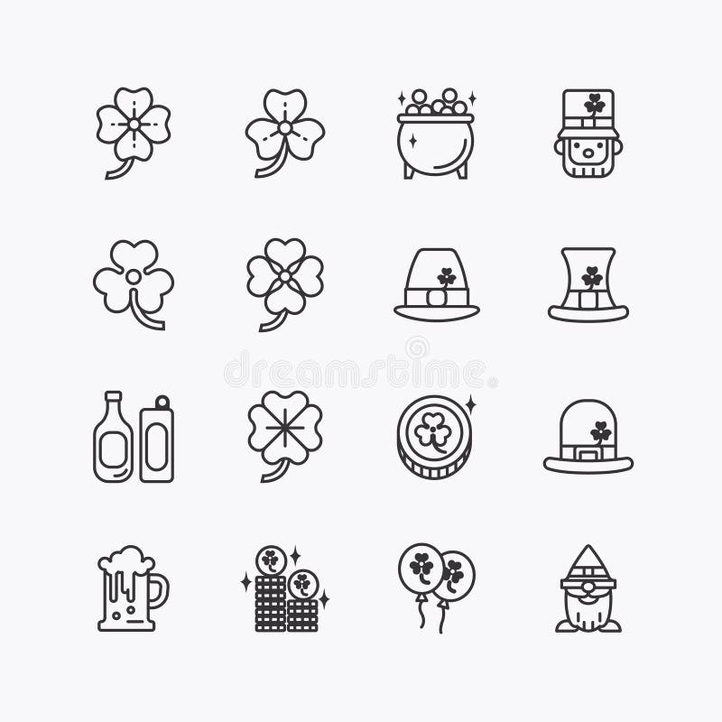 St Patricks Day Icons stock vector. Illustration of green - 86695308