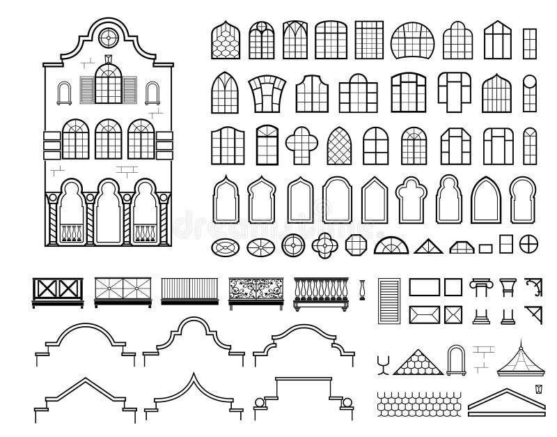 Bundle with a Set of Facade Elements of a Classical Building Stock ...