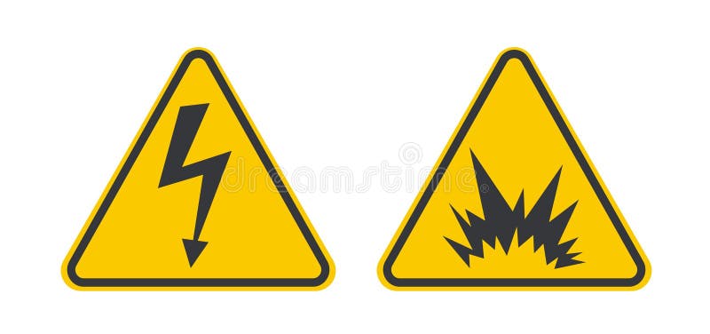 Electrical Shock Hazard Sign Stock Illustrations – 5,994 Electrical ...