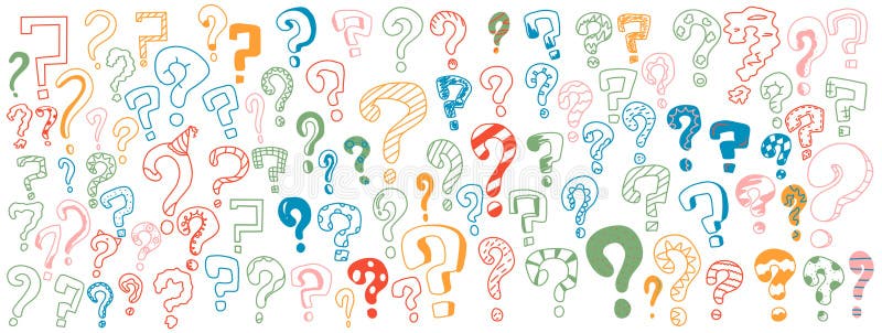 Bundle Shows Variety of Multicolored Question Marks Stock Vector ...