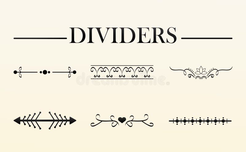 Font Dividers Stock Illustrations – 182 Font Dividers Stock ...