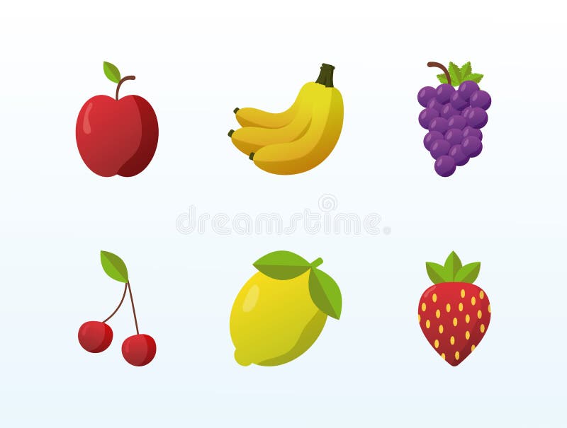 Six Fruits Stock Illustrations – 207 Six Fruits Stock Illustrations ...