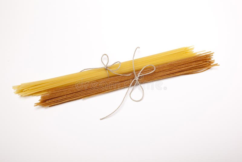 Bundle of Spaghetti on a White Background Stock Image - Image of fresh ...