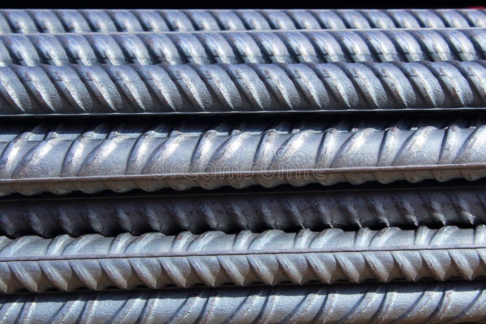Bundle of Steel Reinforcement Bars Stock Image - Image of materials ...
