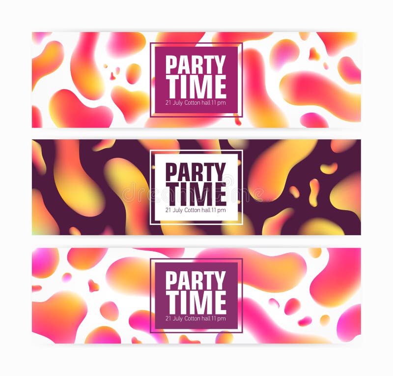 Bundle of Stylish Horizontal Web Banner Templates with Futuristic ...