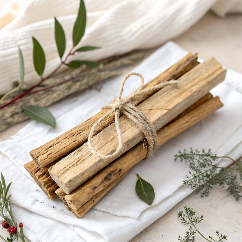 Bundle of Tied Wooden Sticks Rustic Decor Stock Illustration ...