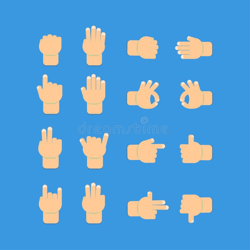 Bundle of Various Hand Gestures and Gestures, Perfect for Illustration ...