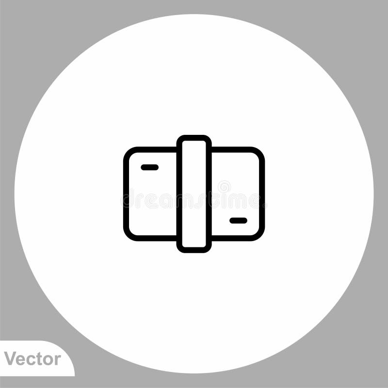 Bundle Vector Icon Sign Symbol Stock Vector - Illustration of outline ...