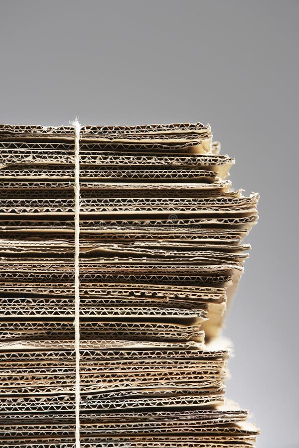 Waste Cardboard Bundle for Recycling Stock Photo - Image of carton ...