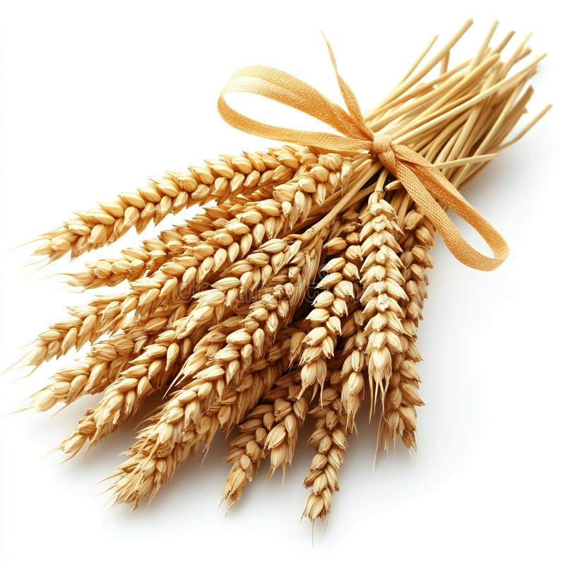 A Bundle of Wheat Stalks Tied Together with a Ribbon Stock Illustration ...
