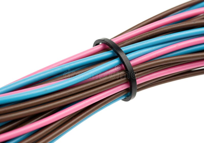 A Bundle of Wires with a Black Rubber Band AI Generated Stock ...