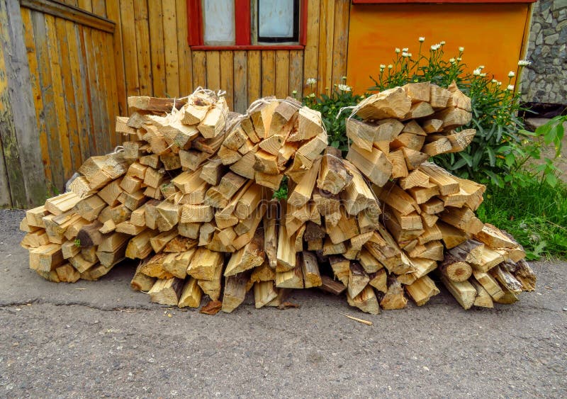 Bundles Of Chopped Firewood Stock Image - Image of natural, forest ...