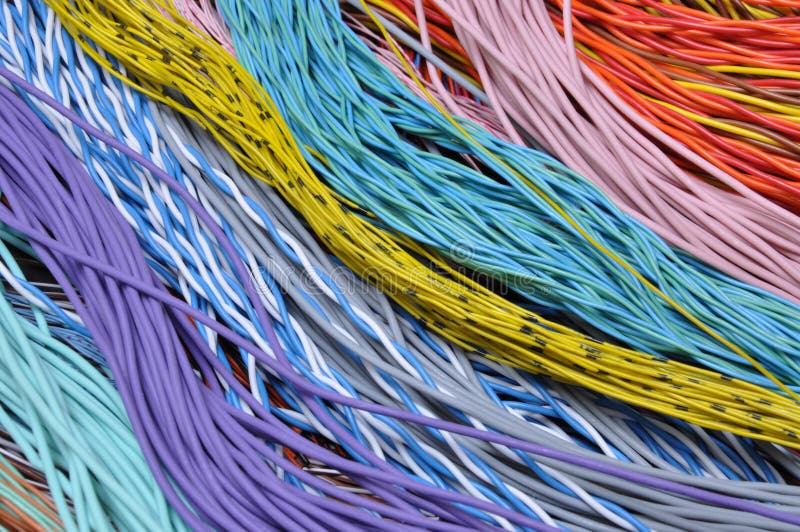 Colorful wire bundles stock image. Image of electric, bundle - 1651525