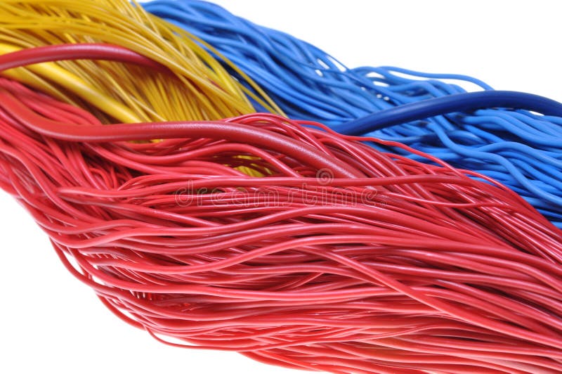 Colorful bundles of wires stock image. Image of digital - 30700385
