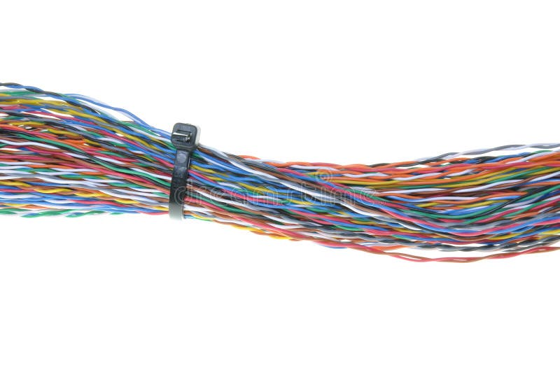 Colorful bundles of wires stock image. Image of digital - 30700385