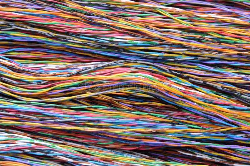 Bundles of network cables stock image. Image of concept - 26079599