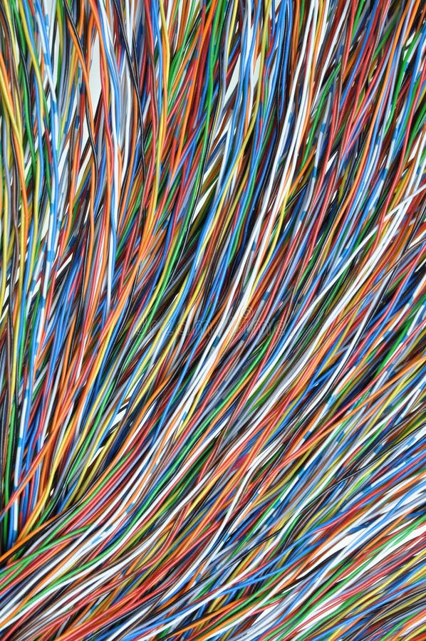 Colorful bundles of wires stock image. Image of digital - 30700385