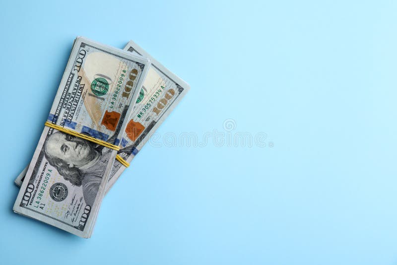 Bundles of Dollar Banknotes Isolated on White. American National ...