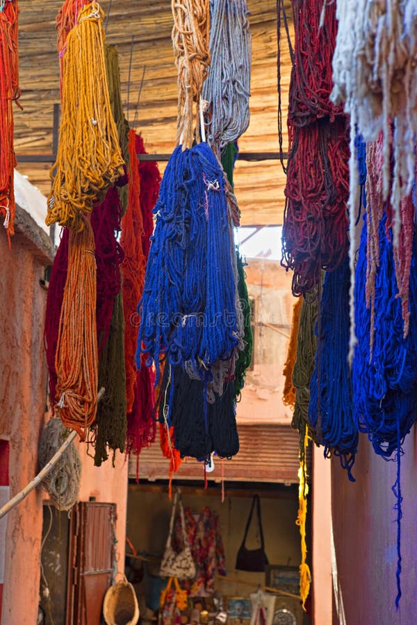 Bundles of Dyed Wool Drying Stock Photo - Image of ethnic, arab: 88698122