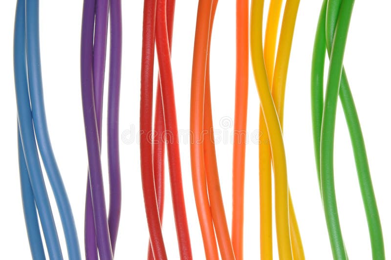 Bundles of Electric Computer Cables Stock Image - Image of cord ...