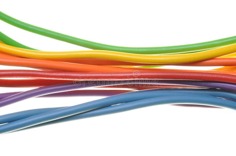 Bundles of Electric Computer Cables Stock Image - Image of computer ...