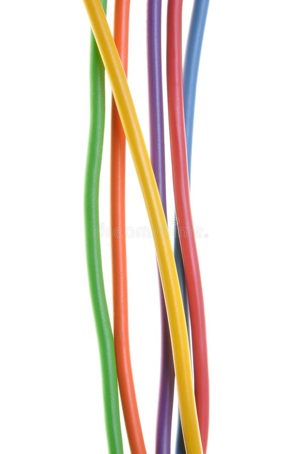 Bundles of Electric Computer Cables Stock Image - Image of multiple ...