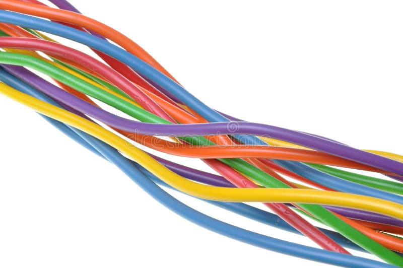 Bundles of Electric Computer Cables Stock Image - Image of computer ...