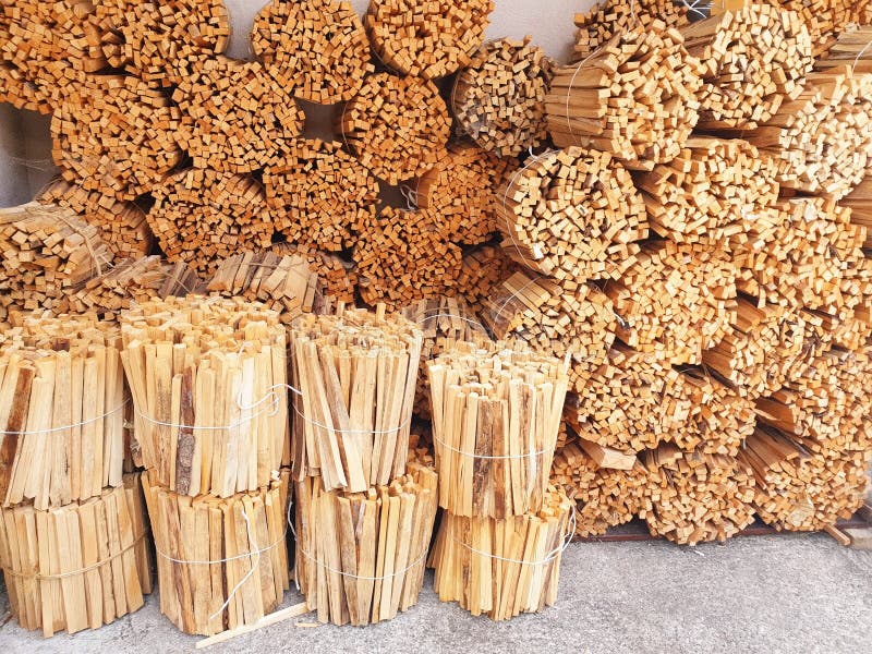 A Bundles of Firewood on a Winter Day Stock Photo - Image of heating ...