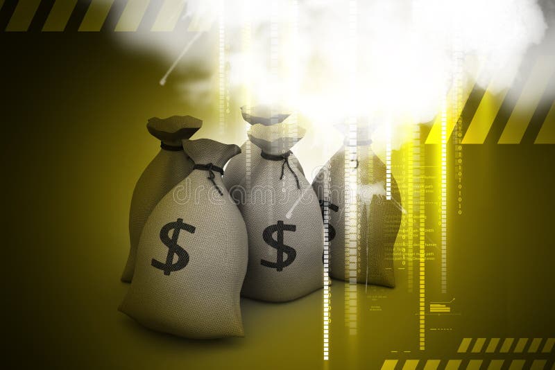 Money bags stock photo. Image of bills, financial, investments - 4023984