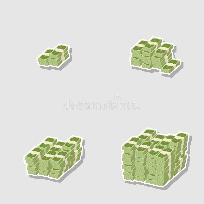 Bundles with money stock vector. Illustration of currency - 74632896