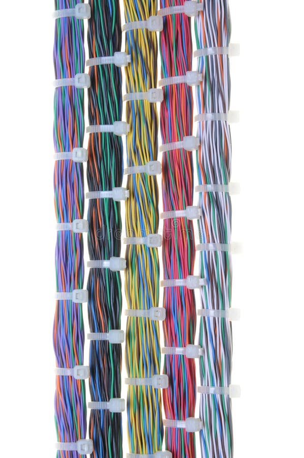 Bundles of network cables stock image. Image of concept - 26079599