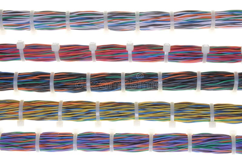 Colorful bundles of wires stock image. Image of digital - 30700385
