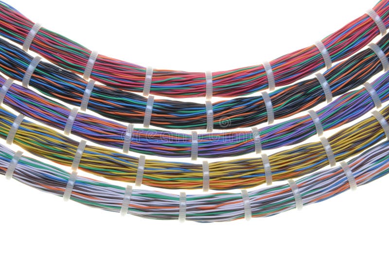 Colorful bundles of wires stock image. Image of digital - 30700385