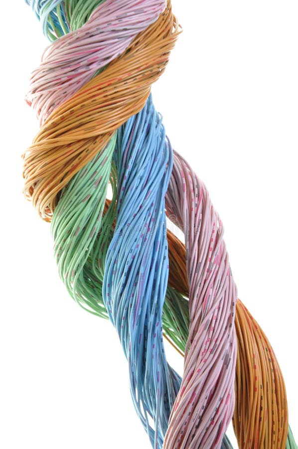 Bundles of network cables stock image. Image of concept - 26079599