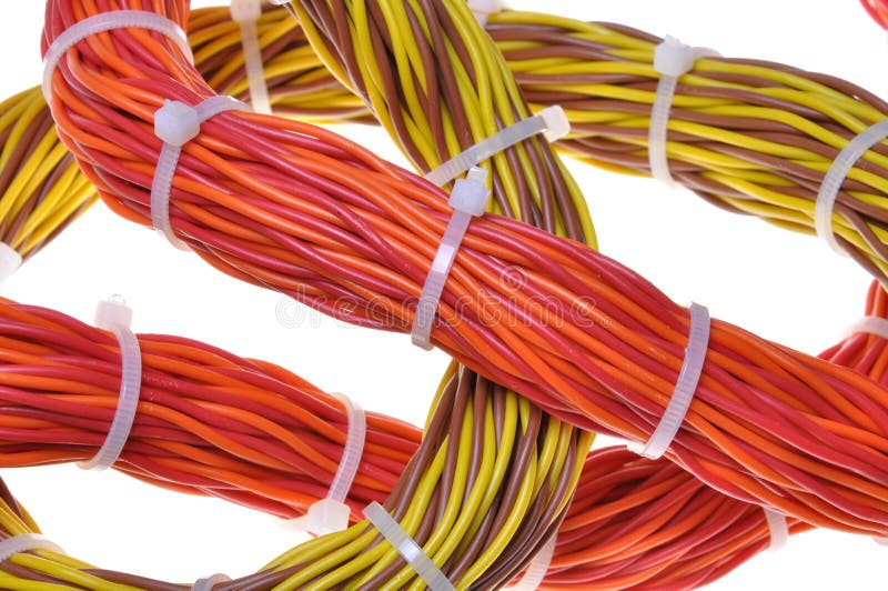 Colorful bundles of wires stock image. Image of digital - 30700385