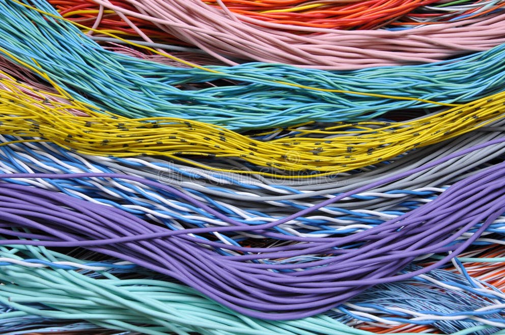 Bundles network cables stock photo. Image of flowers - 27916672