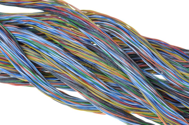 Bundles of network cables stock image. Image of concept - 26079599