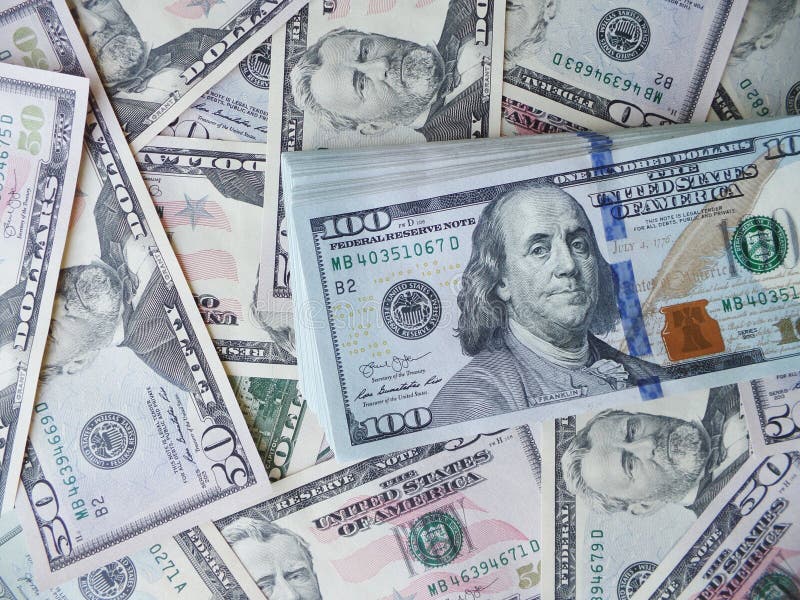 Pack of Real Dollars Banknotes Png Isolated on White Stock Photo ...