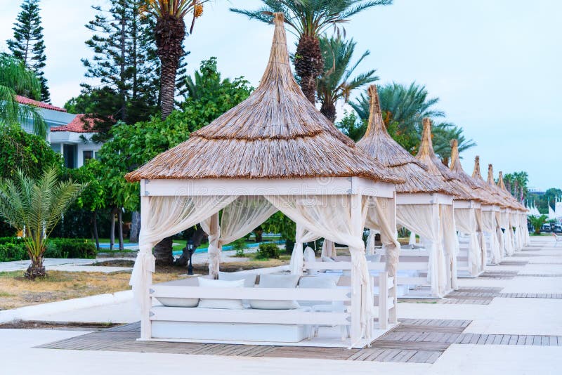 Bungalow on the beach sea stock image. Image of resort - 130953535