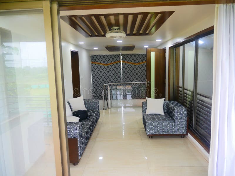 Bungalow or Farm House Inside Interior View in India. Stock Image ...