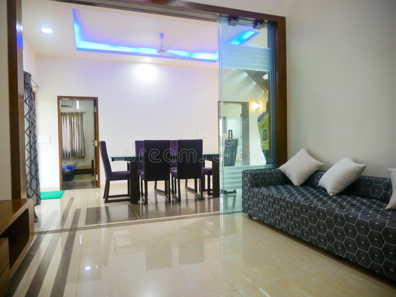 Bungalow or Farm House Inside Interior View in India. Stock Photo ...