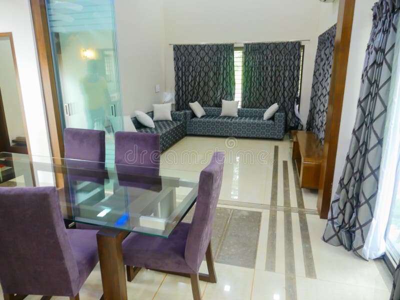 Bungalow or Farm House Inside Interior View in India. Stock Image ...