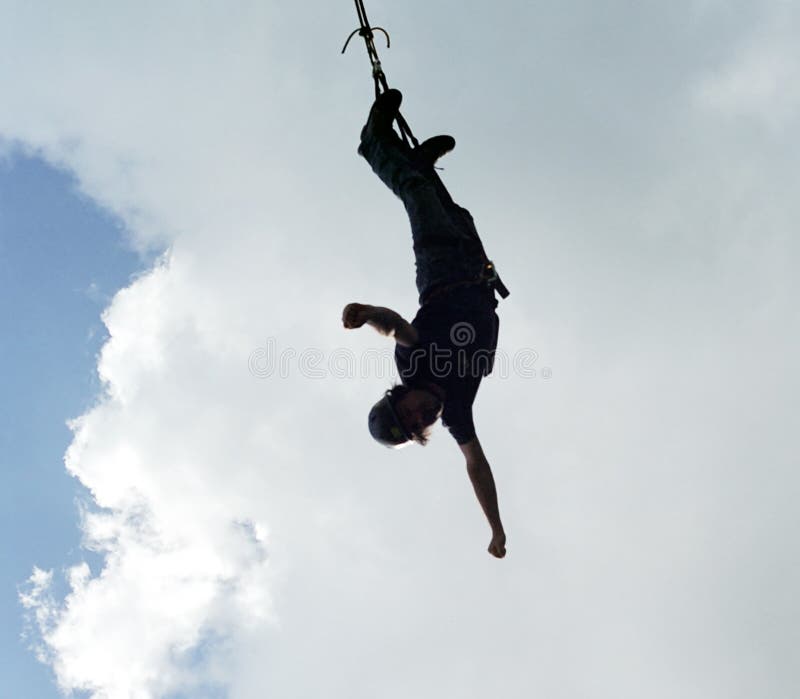 Bungee jumper stock photo. Image of flying, jumper, clouds - 12242