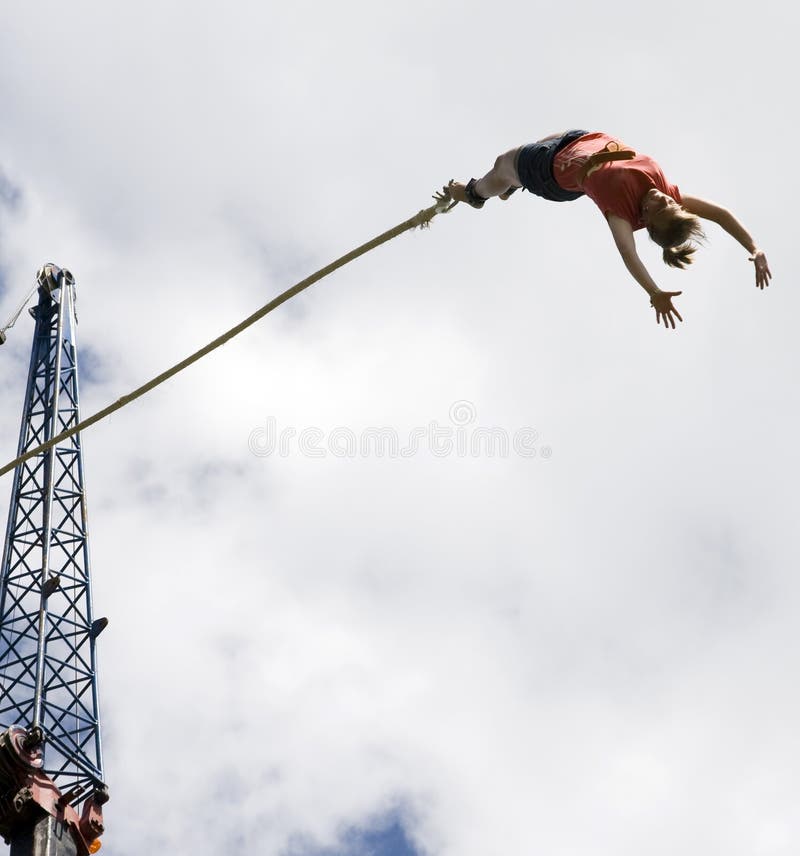 Bungee jumping stock image. Image of enjoy, hair, cute - 33514237