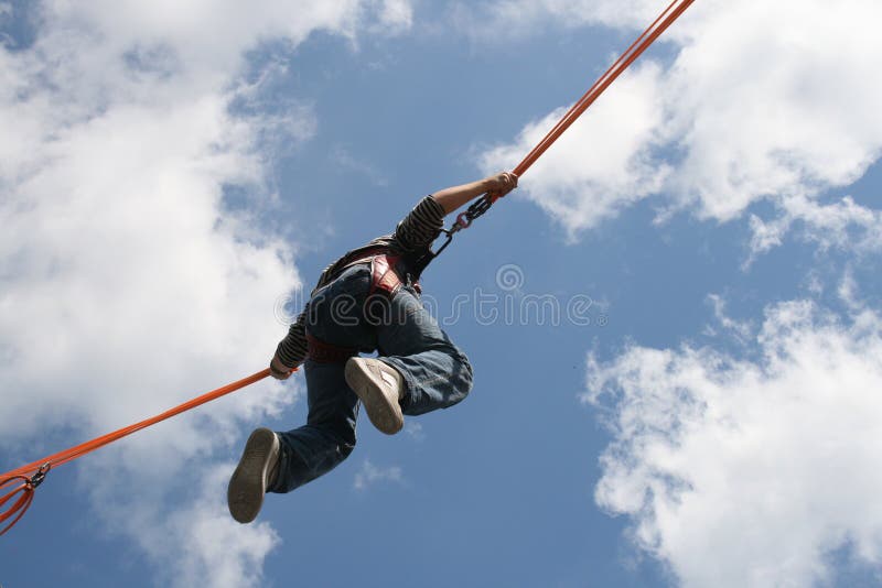 Bungee jumping stock photo. Image of pretty, party, extreme - 13188124