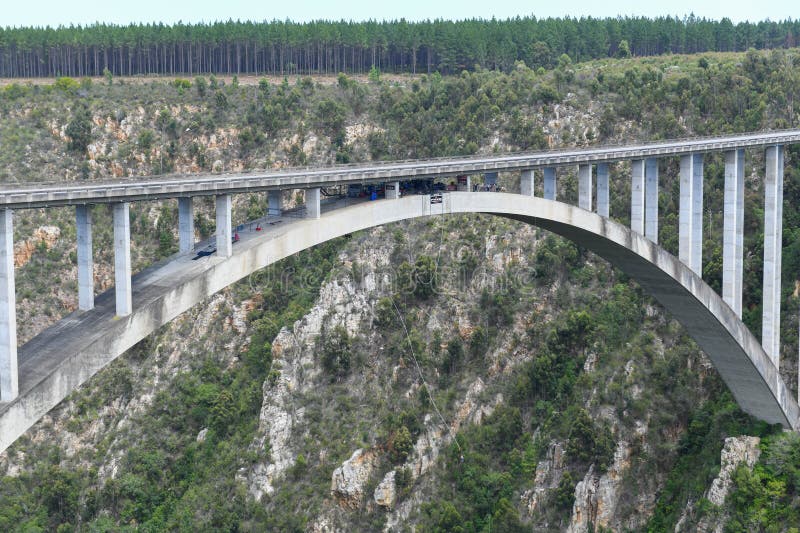 Bungee Jumping at Bloukrans Bridge in South Africa Stock Image - Image ...