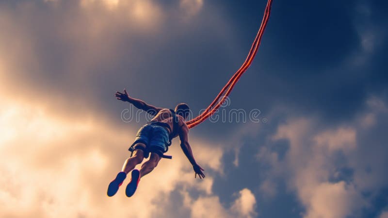 Bungee Jumping Created with Generative AI Technology Stock Illustration ...