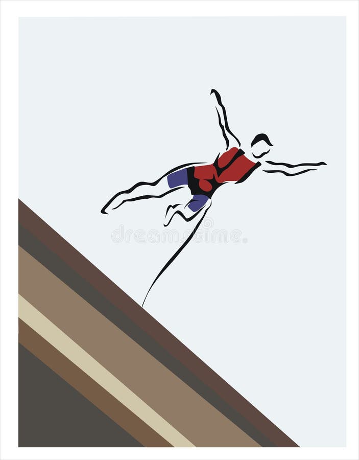 Bungee jumping stock vector. Illustration of height, arms - 30837211