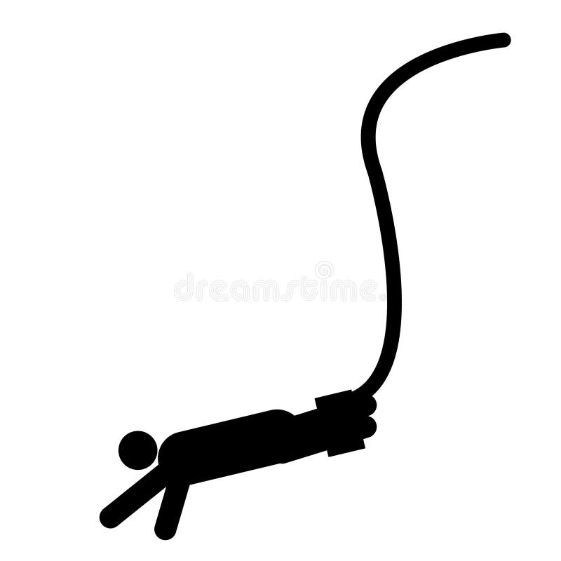 Bungee Jumping Icon. Jumping Sign. Flat Style Stock Illustration ...