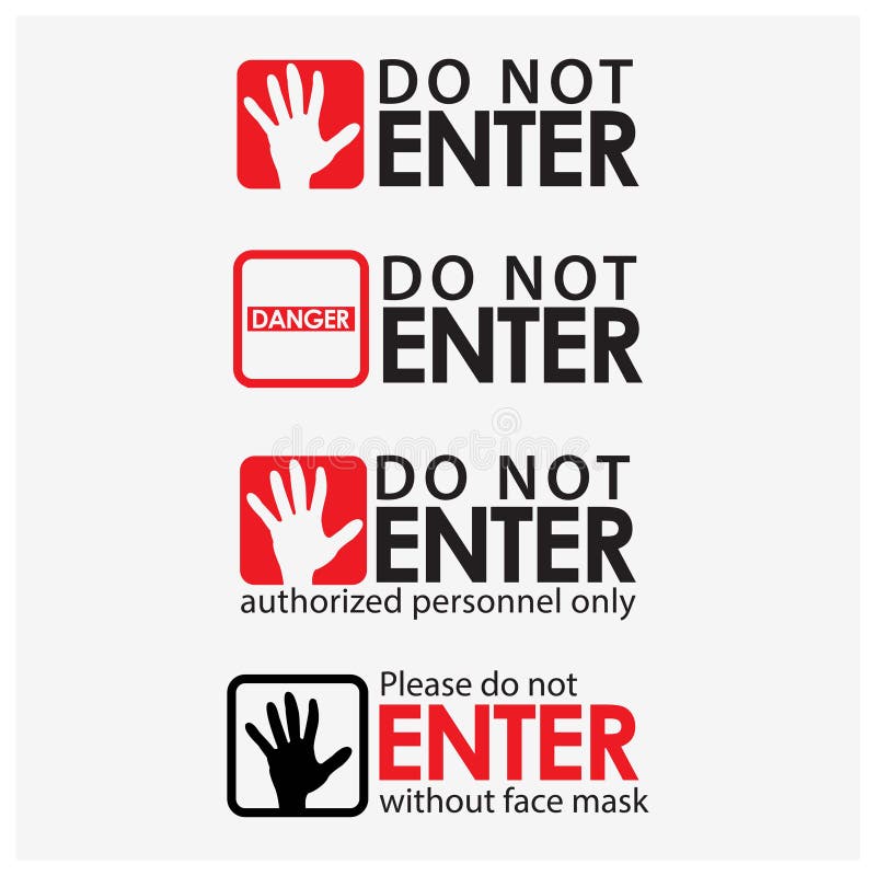 Do Not Enter Hand Stock Illustrations – 465 Do Not Enter Hand Stock ...